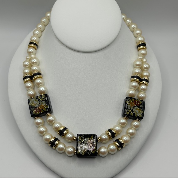 MADE IN JAPAN | Jewelry | Made In Japan Gold Pearl With Floral Accent ...
